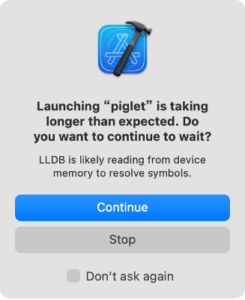 Xcode提示Copying shared cache symbols from 方君宇的iPhone (0% completed) – 方君宇